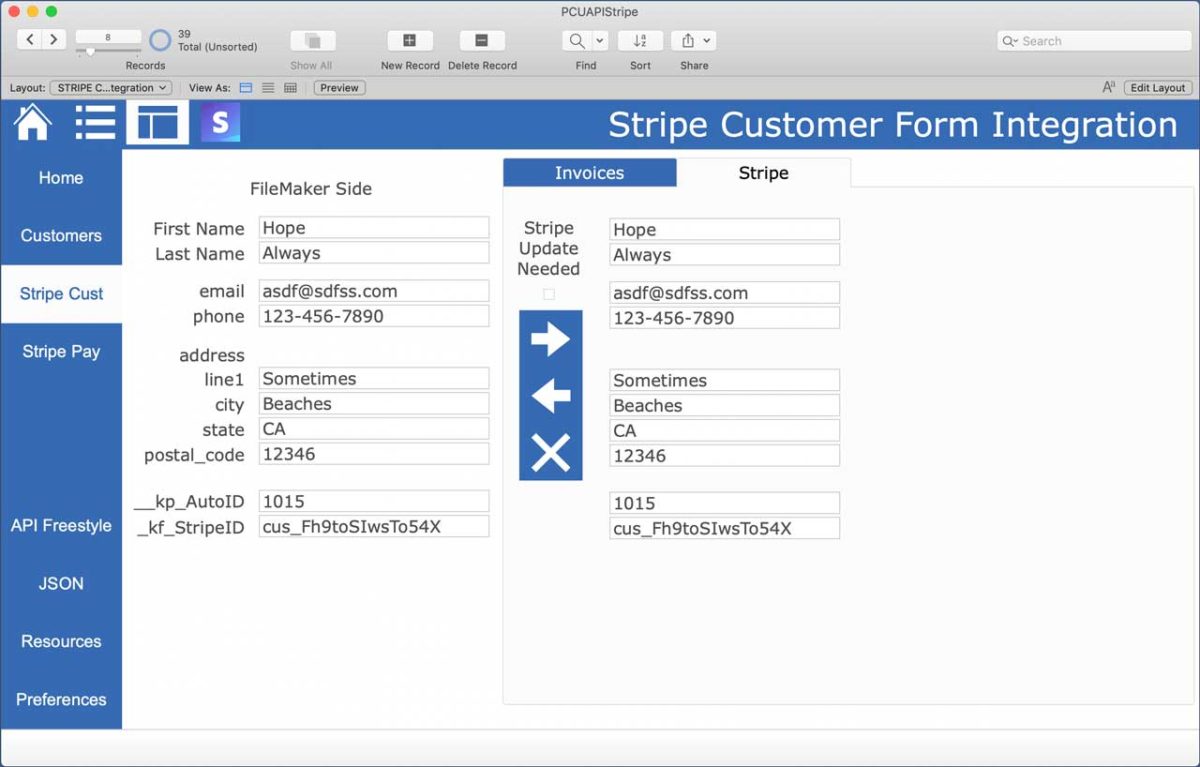 Connect FileMaker to the Stripe API
