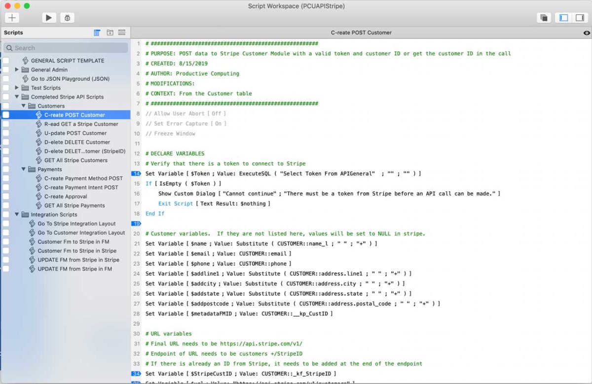 Connect FileMaker to the Stripe API