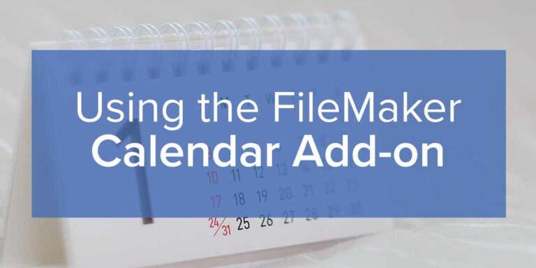 Working with the FileMaker Calendar Add-on - Productive Computing, Inc.