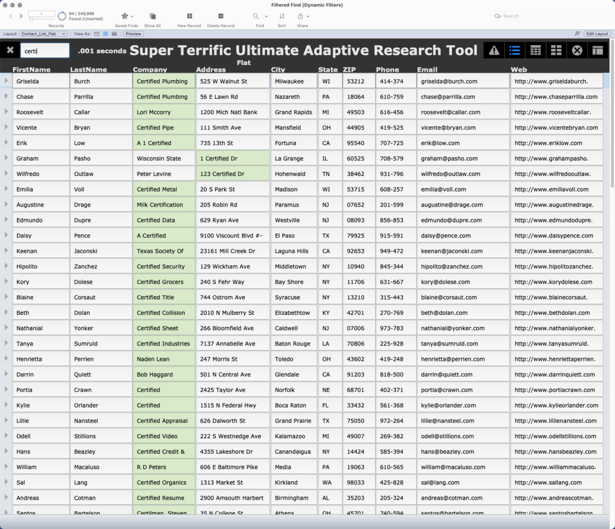 Find Data Fast: Improving FileMaker Quick Find Searches