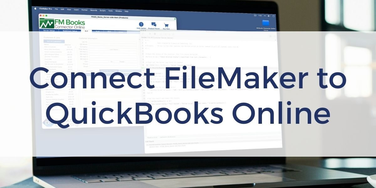 Connect FileMaker to QuickBooks Online